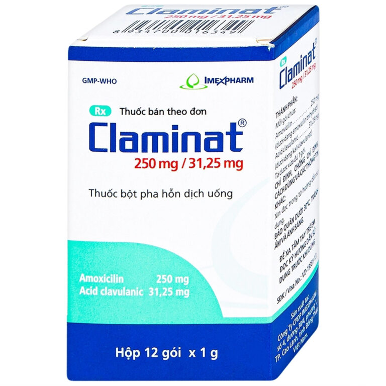 Thuốc Claminat (amoxicillin + axit clavulanic): Công dụng, cách dùng và ...