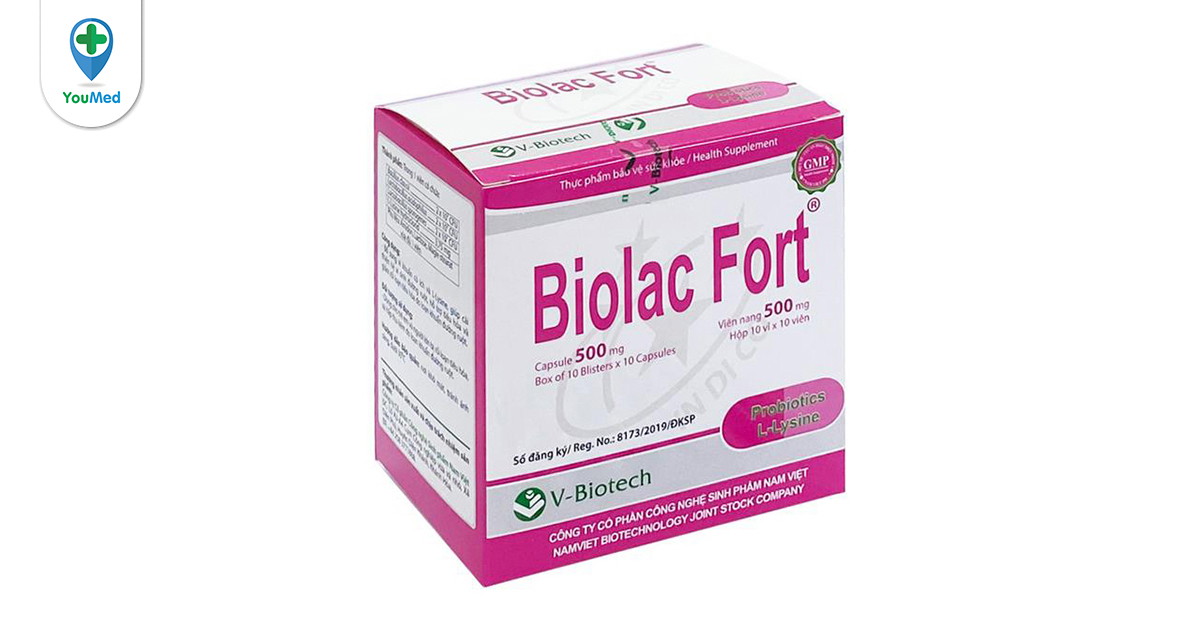 Viên uống giúp tăng cường hệ tiêu hóa Biolac Fort có tốt không? - YouMed