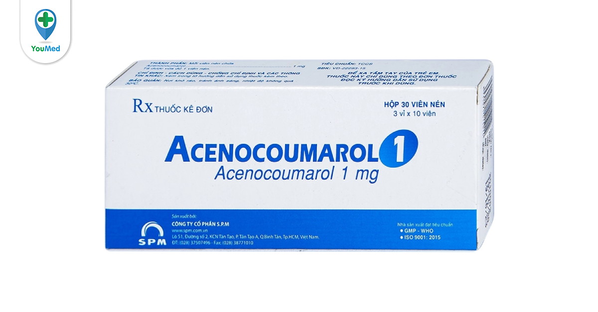 Acenocoumarol 1mg là thuốc gì? Công dụng, cách dùng và lưu ý - YouMed